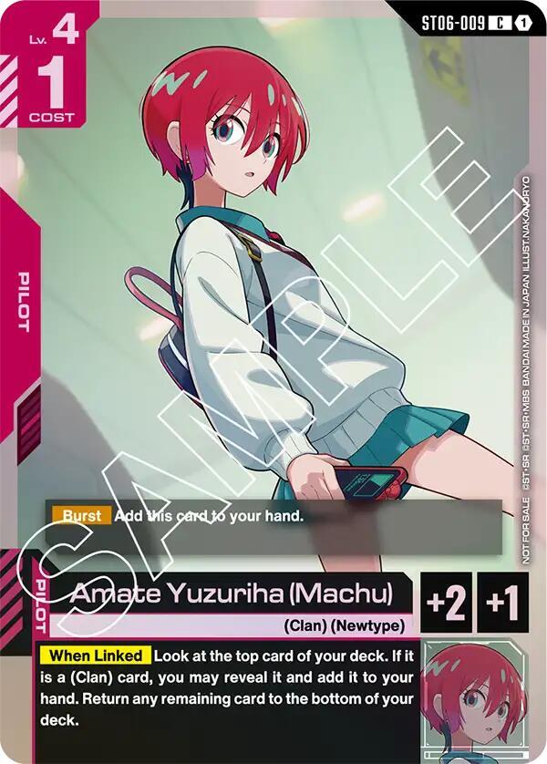 Amate Yuzuriha (Machu) (ST06 Release Event) - Gundam Promotional Cards ...