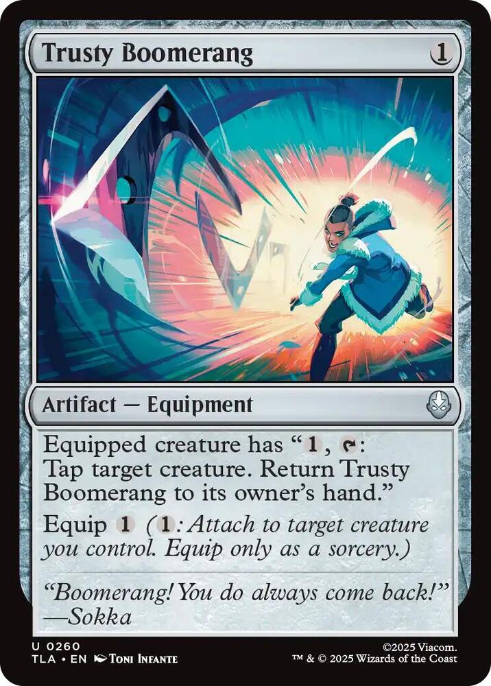 Trusty Boomerang - Avatar: The Last Airbender - Magic: The Gathering ...