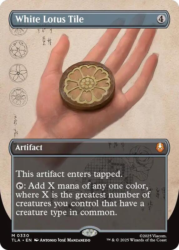 White Lotus Tile (Borderless) - Avatar: The Last Airbender - Magic: The ...