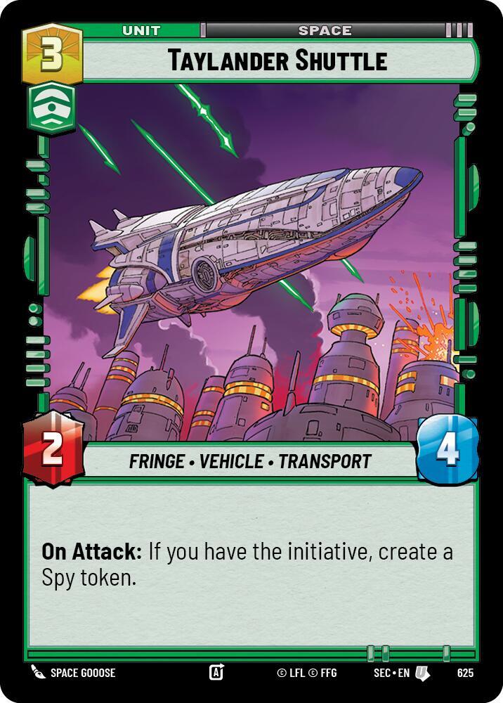 Taylander Shuttle (Foil) - Secrets of Power - Star Wars: Unlimited ...
