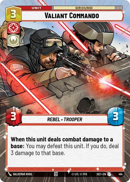 Valiant Commando (Hyperspace) - Secrets of Power - Star Wars: Unlimited ...