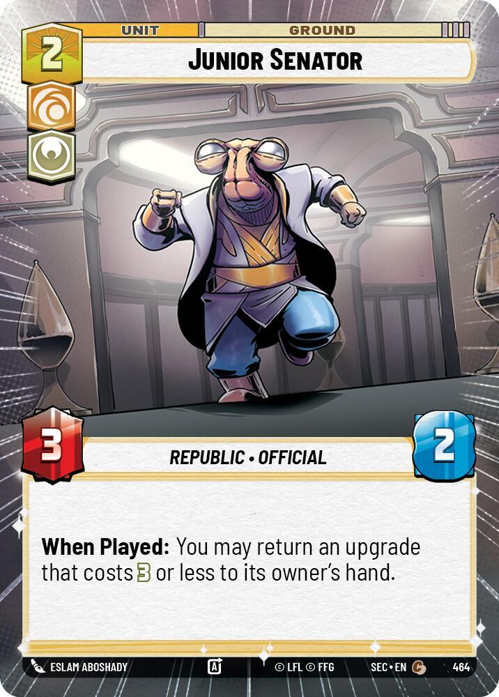 Junior Senator (Hyperspace) - Secrets of Power - Star Wars: Unlimited ...