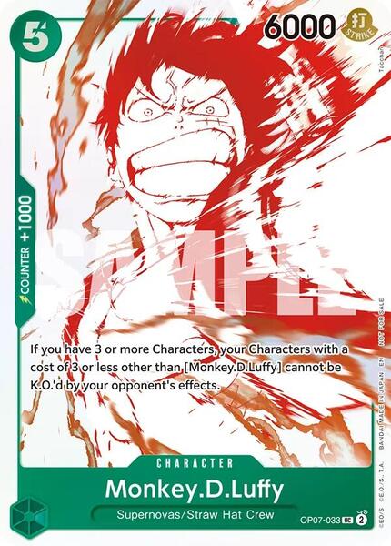 Monkey.D.Luffy - OP07-033 (3rd Anniversary Treasure Campaign Pack ...