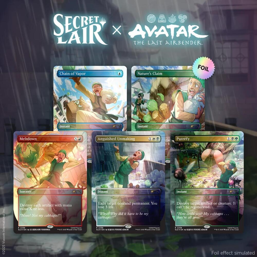 Secret Lair x Avatar: The Last Airbender: My Cabbages! - Rainbow Foil ...