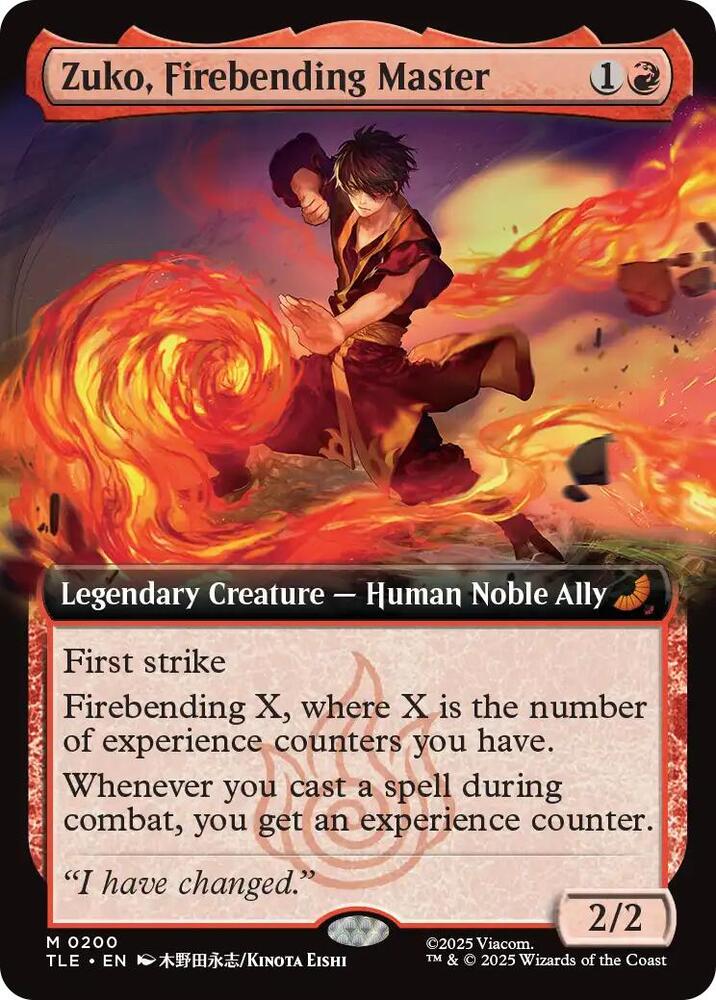 Zuko, Firebending Master (Extended Art) - Avatar: The Last Airbender: Eternal-Legal - Magic: The ...