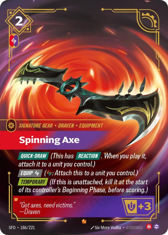 Spinning Axe - Spiritforged - Riftbound: League of Legends Trading Card ...