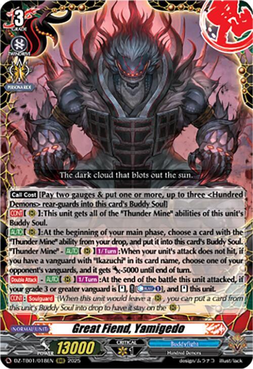 Great Fiend, Yamigedo - DZ-TB01: Future Card Buddyfight - Cardfight ...