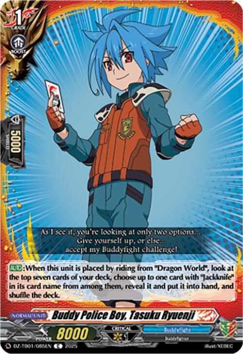Buddy Police Boy, Tasuku Ryuenji - DZ-TB01: Future Card Buddyfight ...