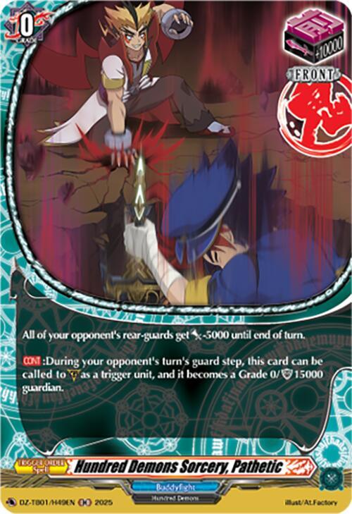 Hundred Demons Sorcery, Pathetic (H) - DZ-TB01: Future Card Buddyfight ...