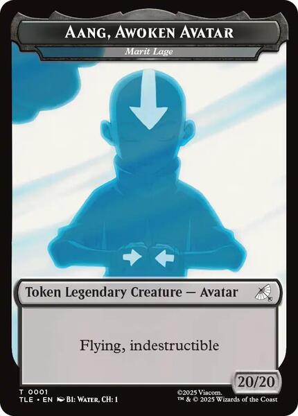 Aang, Awoken Avatar - Marit Lage // Treasure Double-Sided Token ...