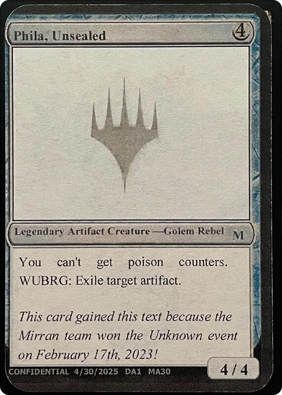 Phila, Unsealed (Reprint) - Un-Known Event Playtest Cards - Magic: The ...