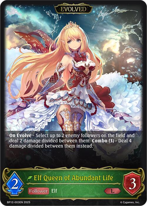 Elf Queen of Abundant Life (Evolved) - BP12: Worldreaver’s Descent - Shadowverse: Evolve ...