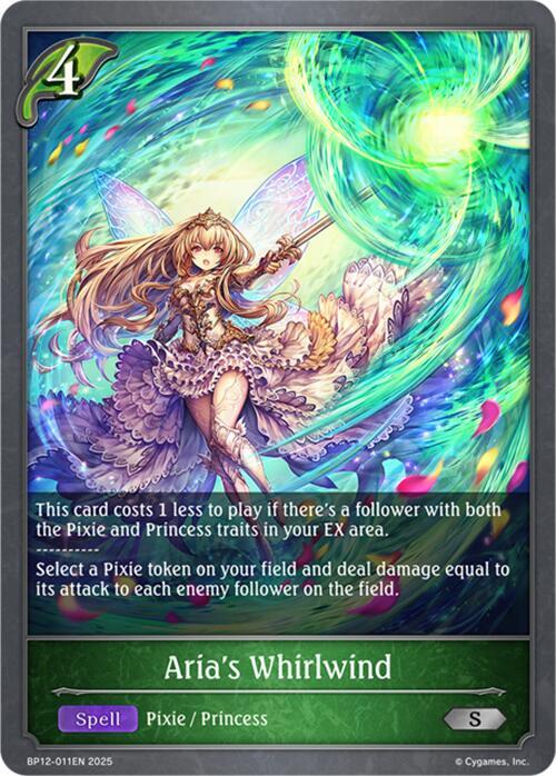 Aria's Whirlwind - BP12: Worldreaver’s Descent - Shadowverse: Evolve ...
