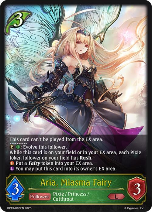 Aria, Miasma Fairy - BP13: Dominion of Darkness - Shadowverse: Evolve - TCGplayer.com