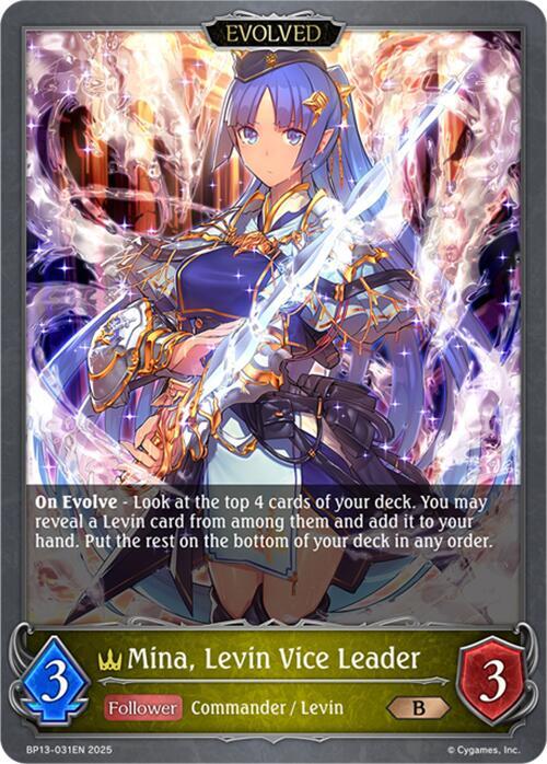 Mina, Levin Vice Leader (Evolved) - BP13: Dominion of Darkness - Shadowverse: Evolve - TCGplayer.com