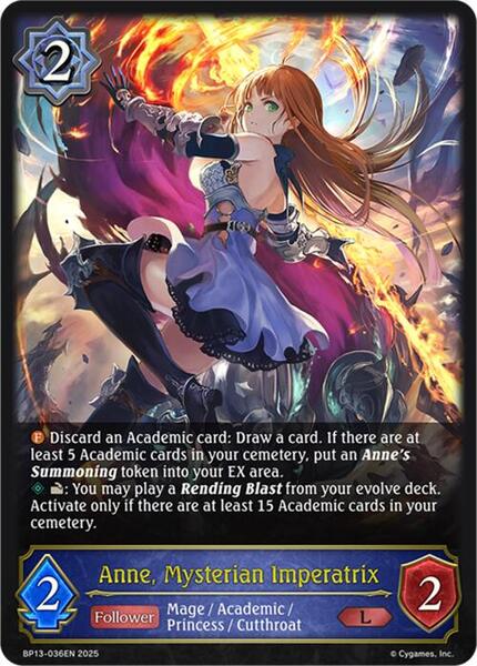 Anne, Mysterian Imperatrix - BP13: Dominion of Darkness - Shadowverse ...