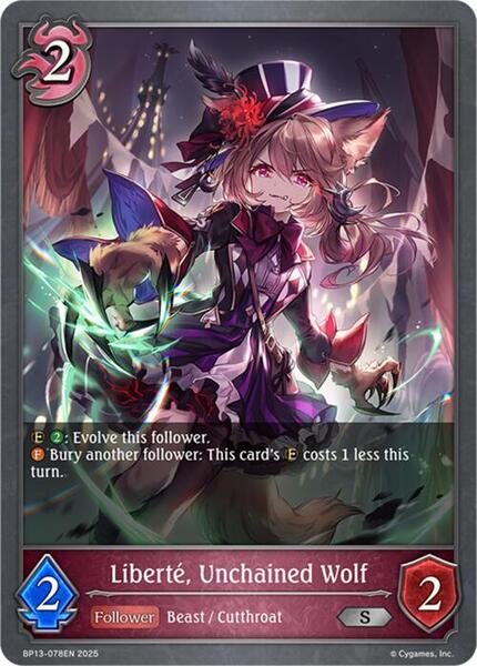 Liberte, Unchained Wolf - BP13: Dominion of Darkness - Shadowverse: Evolve - TCGplayer.com