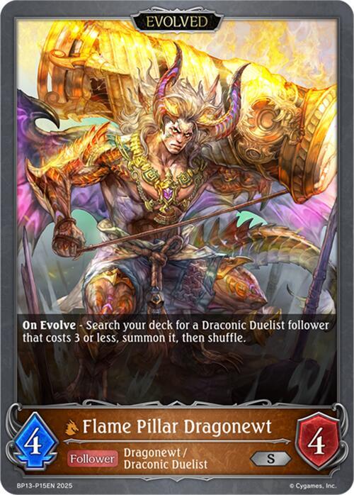 Flame Pillar Dragonewt (Evolved) - P15 (Foil) - BP13: Dominion of ...