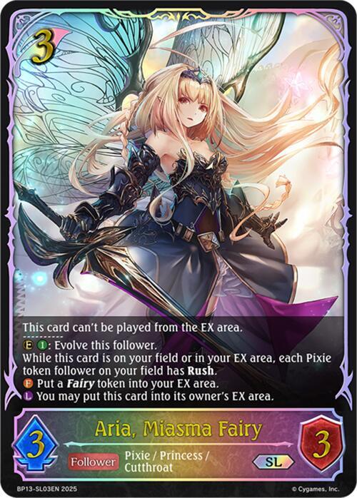 Aria, Miasma Fairy (SL) - BP13: Dominion of Darkness - Shadowverse: Evolve - TCGplayer.com