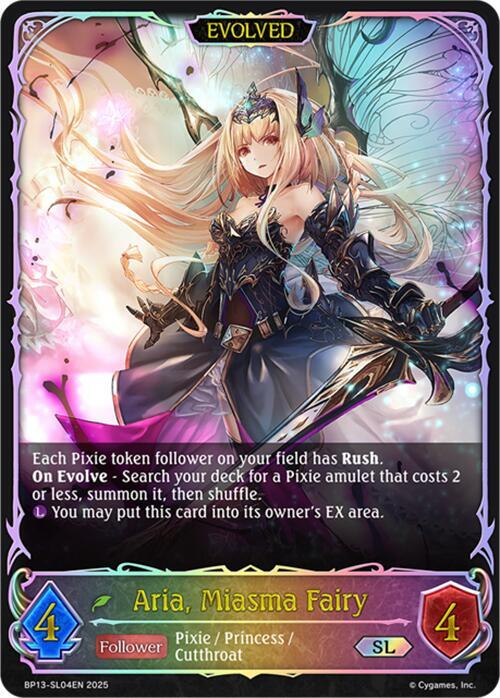 Aria, Miasma Fairy (Evolved) (SL) - BP13: Dominion of Darkness ...