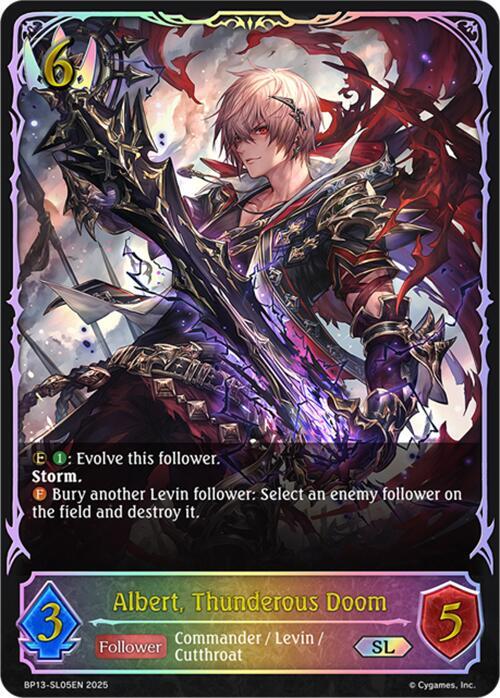 Albert, Thunderous Doom (SL) - BP13: Dominion of Darkness - Shadowverse ...
