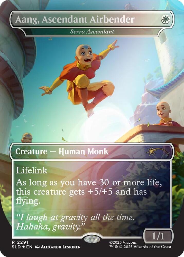 Aang, Ascendant Airbender - Serra Ascendant (Rainbow Foil) - Secret ...