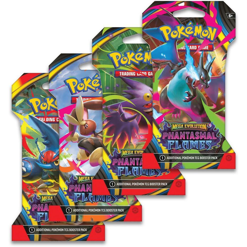 Phantasmal Flames Sleeved Booster Pack Art Bundle [Set of 4] - ME02: Phantasmal Flames - Pokemon ...