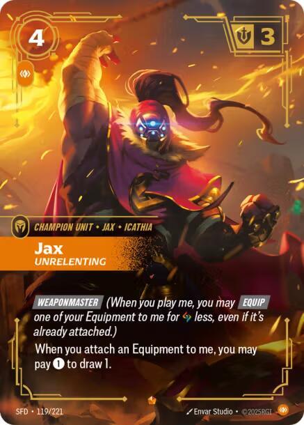 Jax - Unrelenting - Spiritforged - Riftbound: League of Legends Trading ...