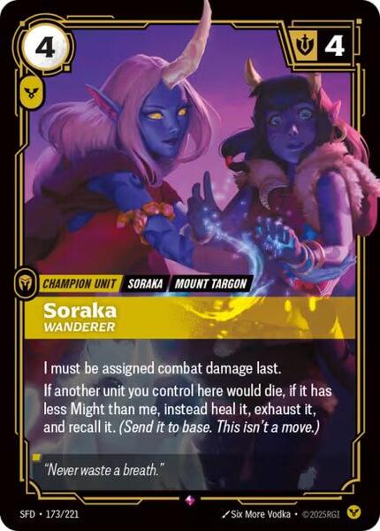 Soraka - Wanderer - Spiritforged - Riftbound: League of Legends Trading ...