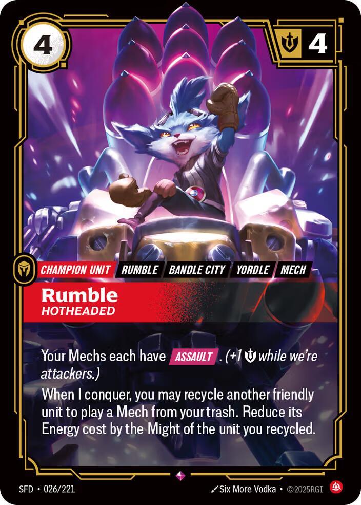 Rumble - Hotheaded - Spiritforged - Riftbound: League of Legends ...