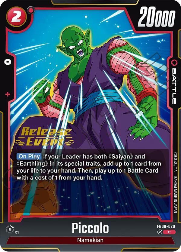 Piccolo - FB08-020 - Saiyan's Pride Release Event Cards - Dragon Ball ...