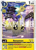 Renamon Bt17 031 Alternate Art Starter Deck 22 Amethyst Mandala
