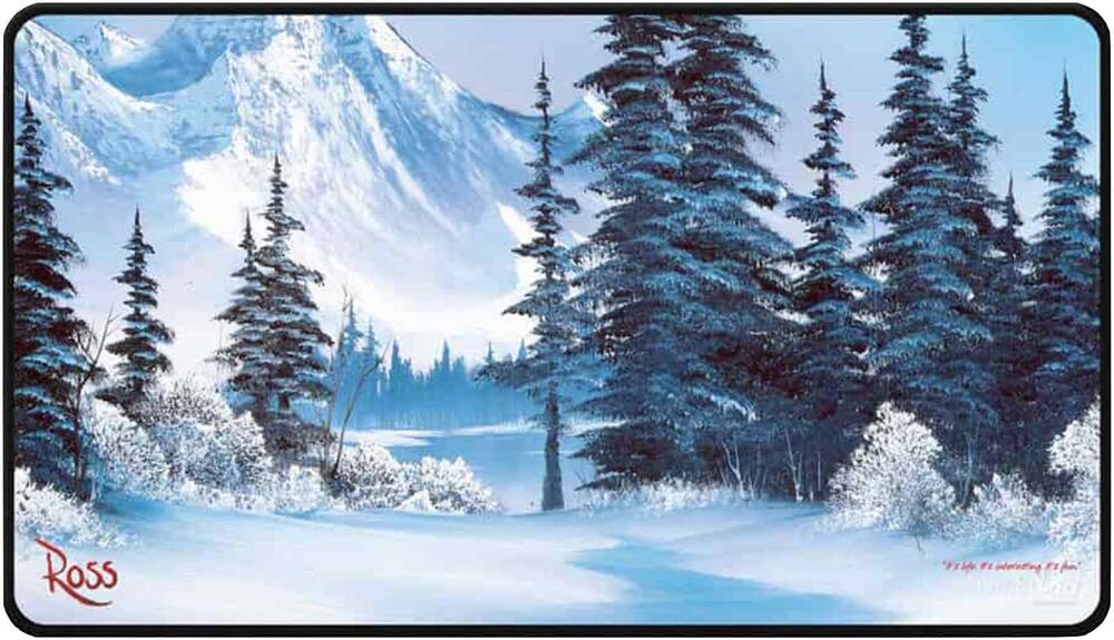 Bob Ross Black-Stitched Playmat - Winter Paradise - Ultra Pro Playmats ...