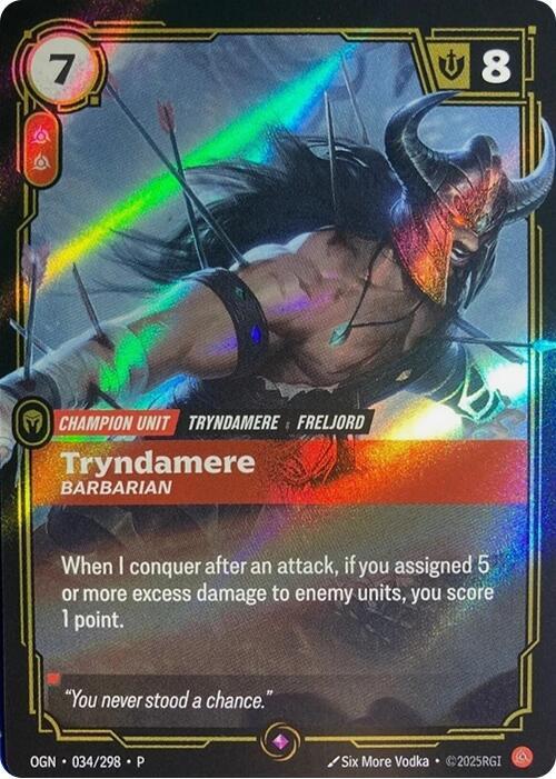 Tryndamere - Barbarian - Riftbound Organized Play Promotional Cards ...