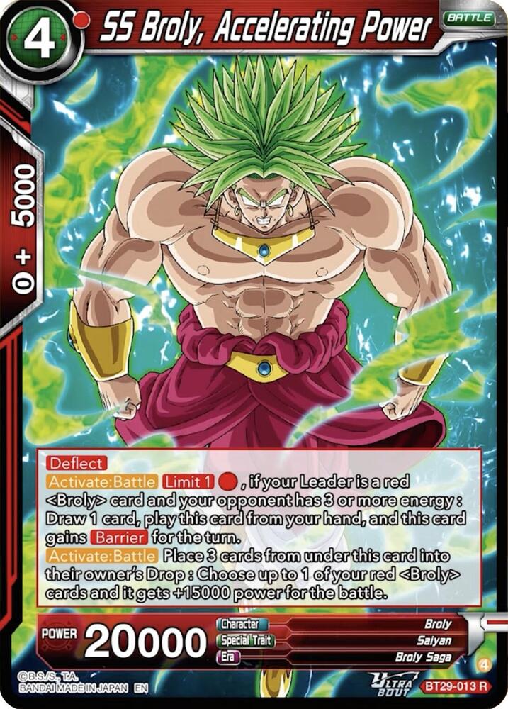 SS Broly, Accelerating Power - Fearsome Rivals - Dragon Ball Super ...