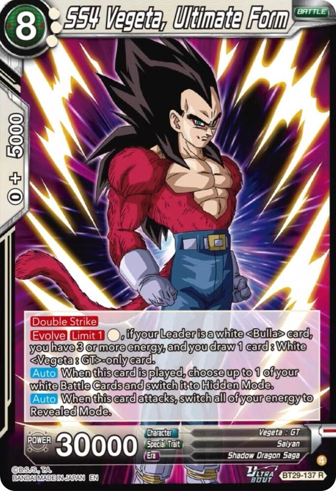 SS4 Vegeta, Ultimate Form - Fearsome Rivals - Dragon Ball Super ...
