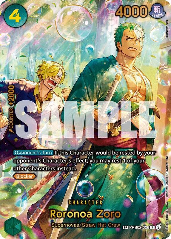 Roronoa Zoro - PRB02-006 (SP) - The Azure Sea's Seven - One Piece Card ...