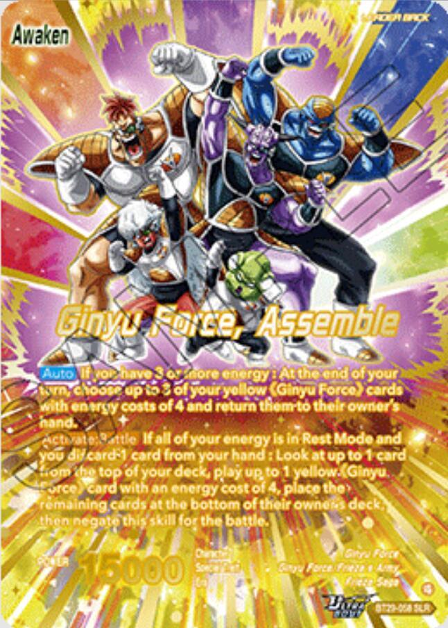 Ginyu // Ginyu Force, Assemble (SLR) - Fearsome Rivals - Dragon Ball ...