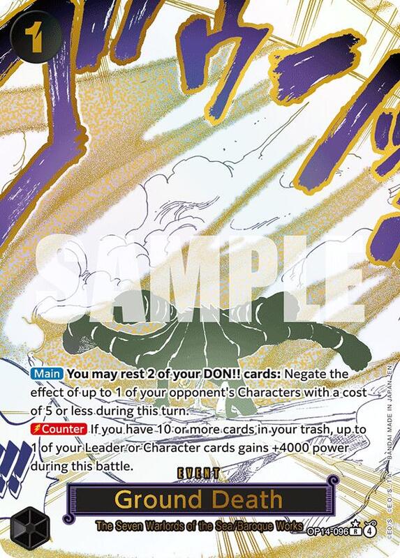 Ground Death (Alternate Art) - The Azure Sea's Seven - One Piece Card ...