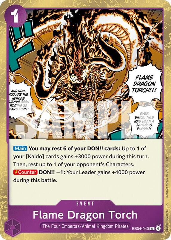 Flame Dragon Torch - The Azure Sea's Seven - One Piece Card Game ...