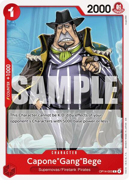Capone"Gang"Bege - The Azure Sea's Seven - One Piece Card Game ...