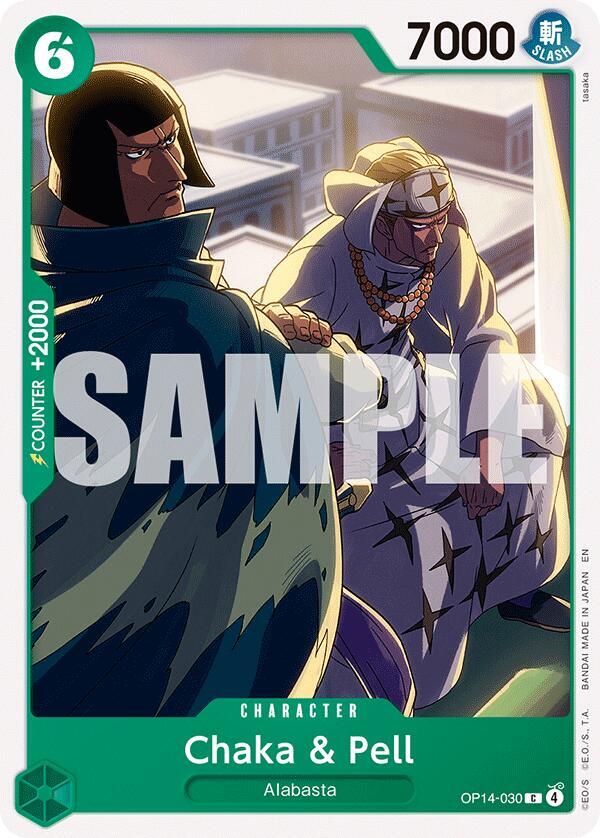 Chaka & Pell - OP14-030 - The Azure Sea's Seven - One Piece Card Game ...