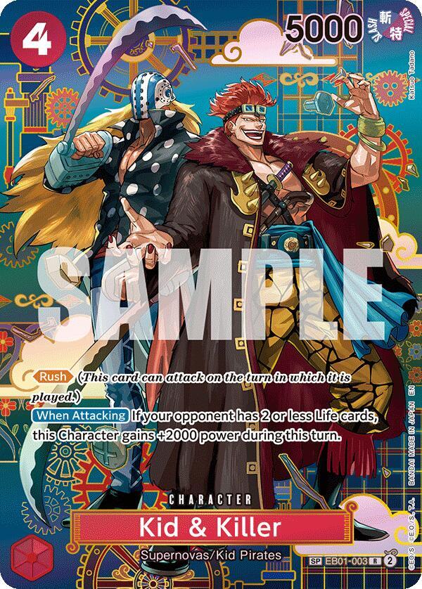 Kid & Killer - EB01-003 (SP) - The Azure Sea's Seven - One Piece Card ...