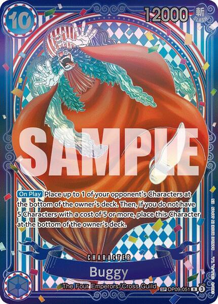Buggy - OP09-051 (SP) - The Azure Sea's Seven - One Piece Card Game ...