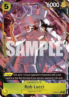Rob Lucci (Full Art) - Starter Deck 29: Egghead - One Piece Card Game ...