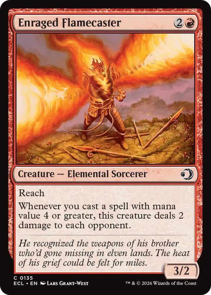Enraged Flamecaster - Lorwyn Eclipsed - Magic: The Gathering ...