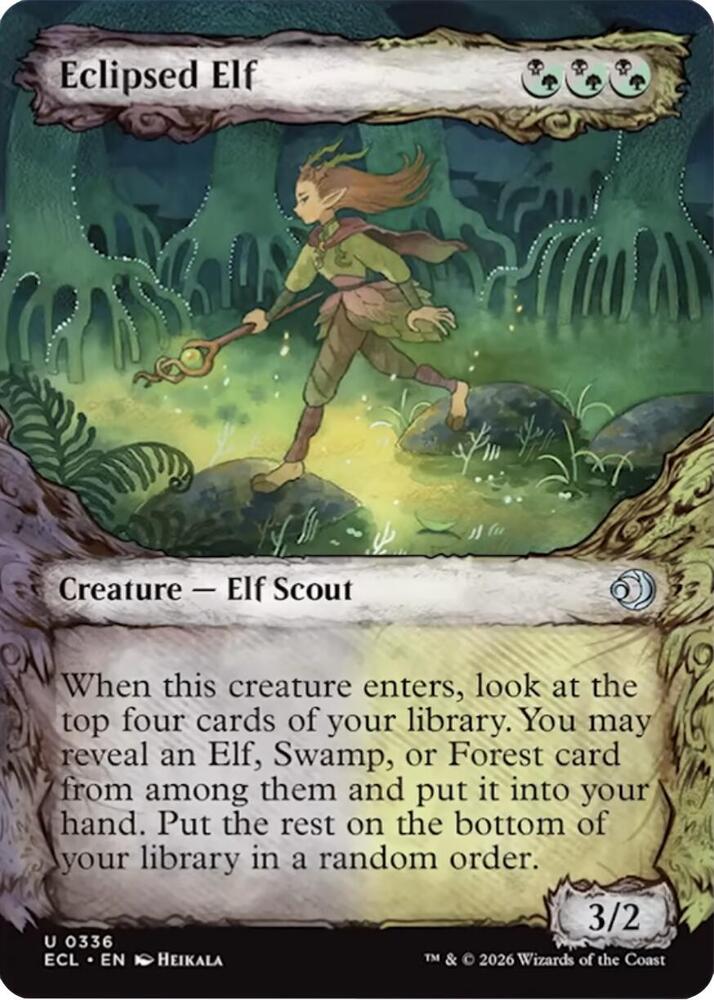 Eclipsed Elf (Showcase) - Lorwyn Eclipsed - Magic: The Gathering ...