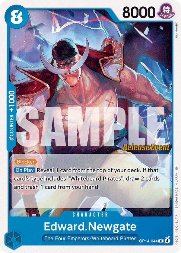 Edward.Newgate - The Azure Sea's Seven Release Event Cards - One Piece ...