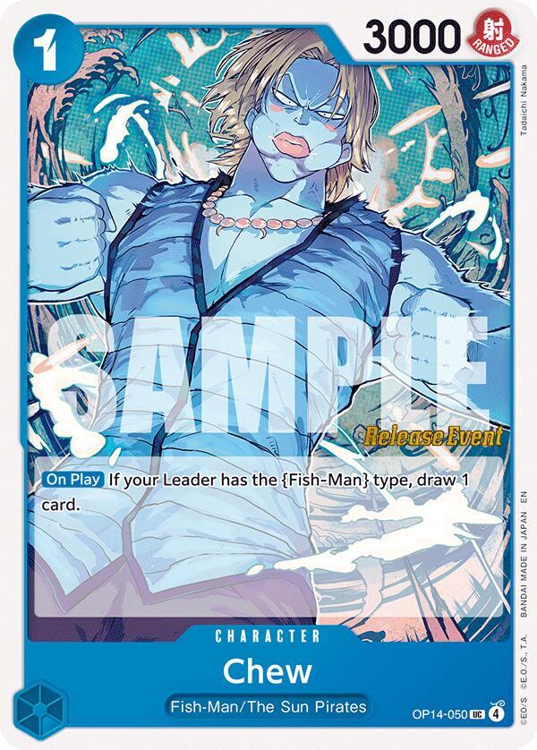 Chew - The Azure Sea's Seven Release Event Cards - One Piece Card Game ...