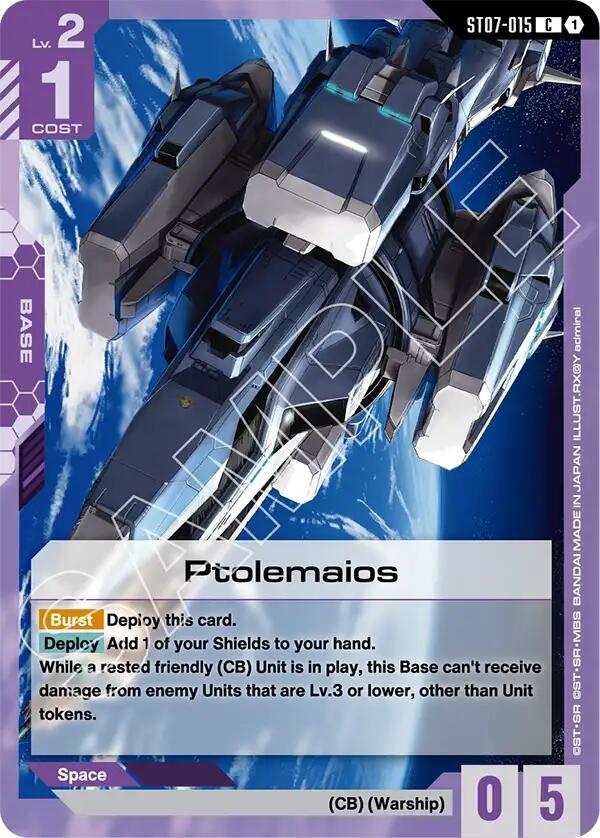Ptolemaios - Starter Deck 07: Celestial Drive - Gundam Card Game ...